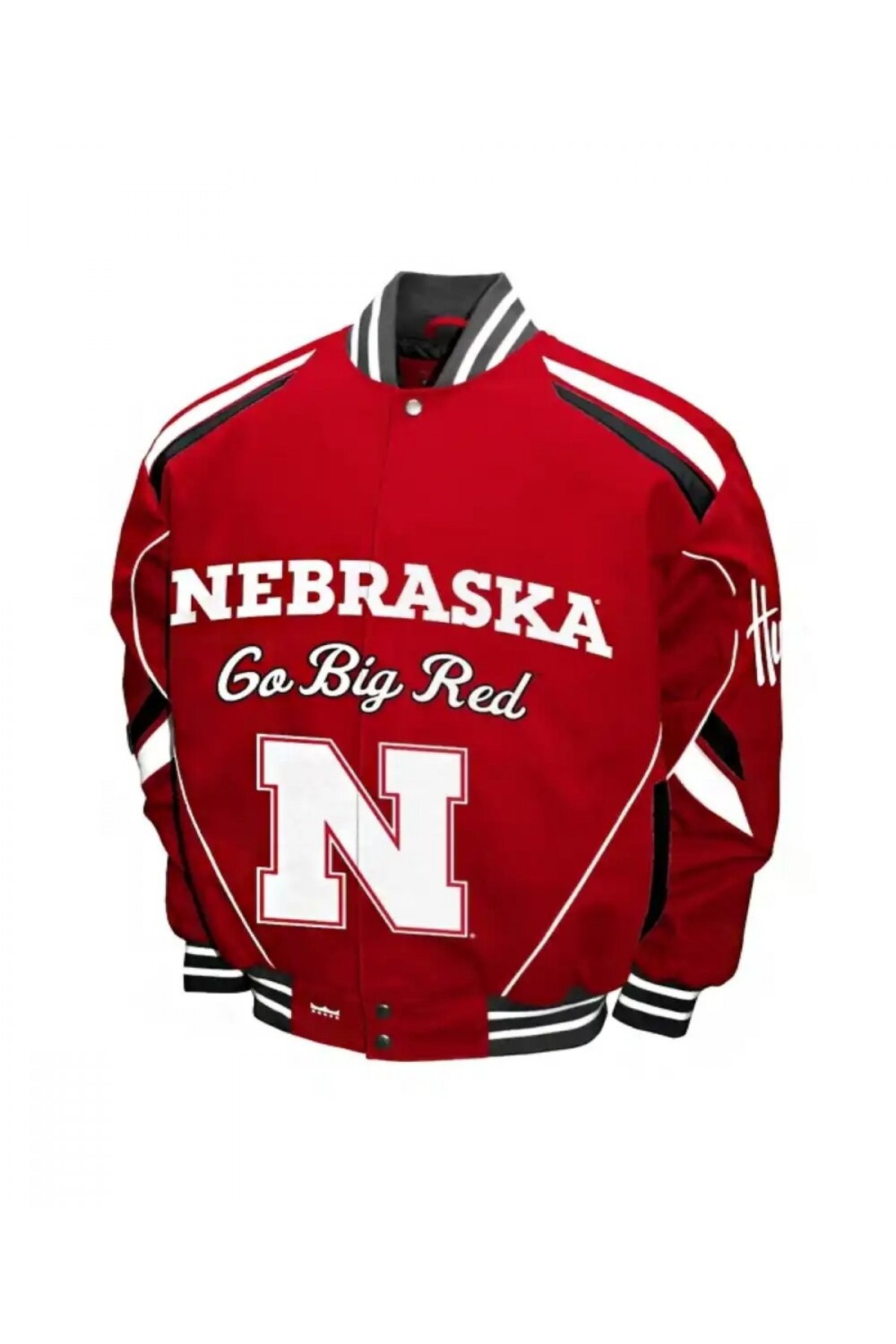 Nebraska Huskers Go Big Red Varsity Bomber Jacket