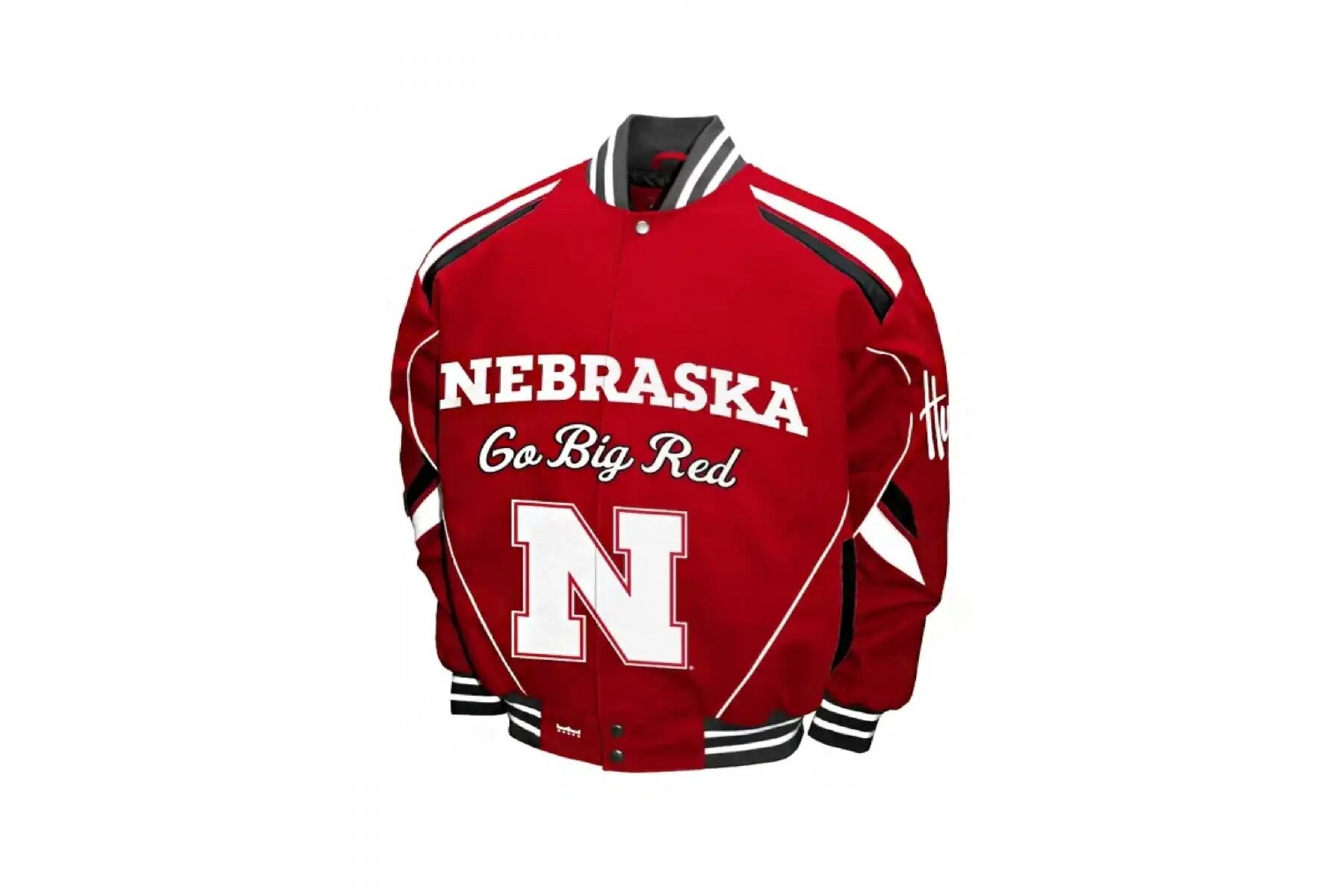 Nebraska Huskers Go Big Red Varsity Bomber Jacket