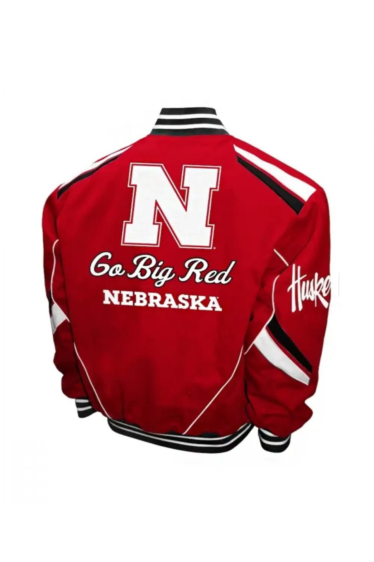 Nebraska Huskers Go Big Red Varsity Bomber Jacket