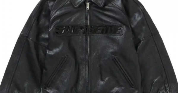 Supreme Silver Surfer Bomber Varsity Leather Jacket