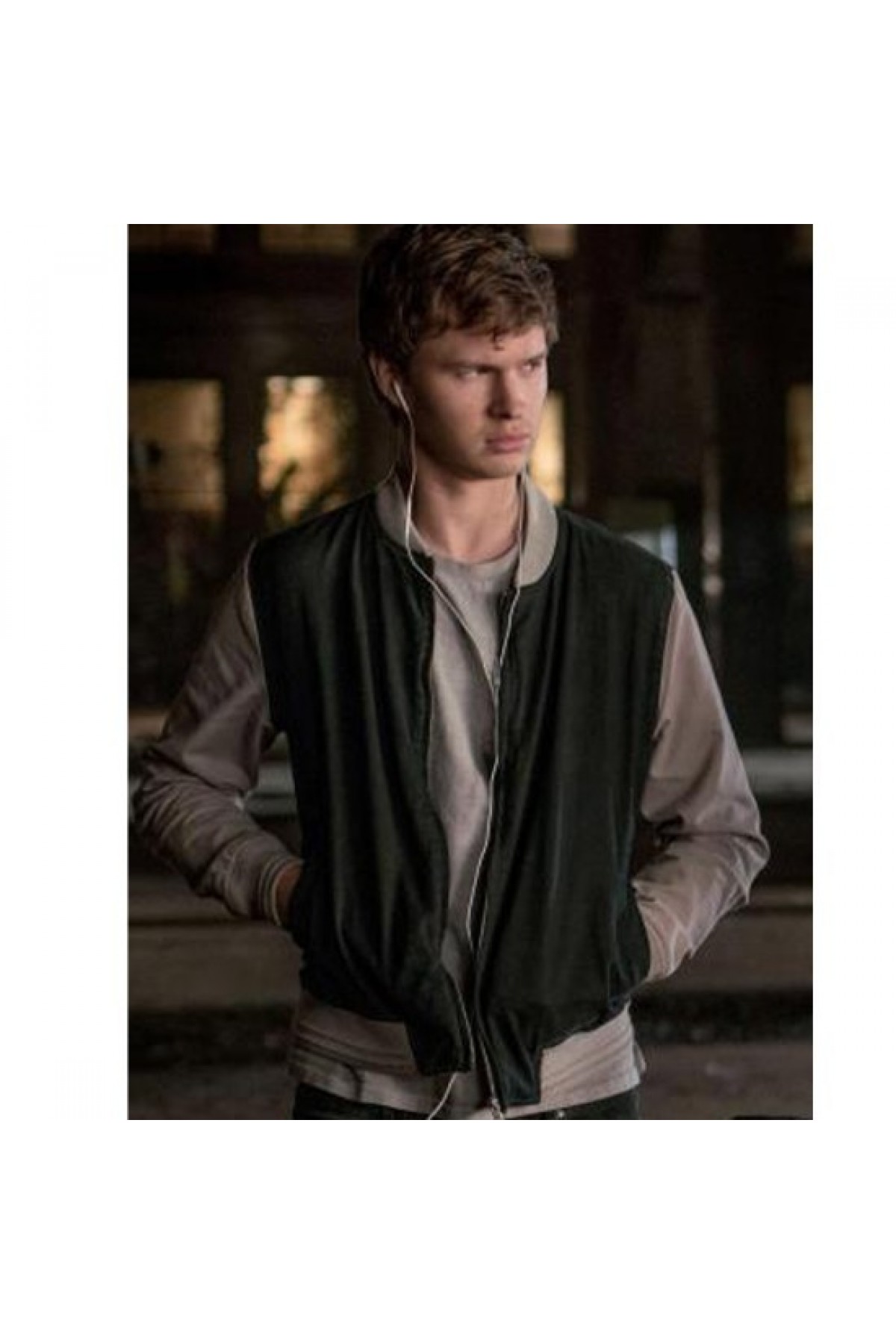 Baby Driver Ansel Elgort Bomber Varsity Jacket