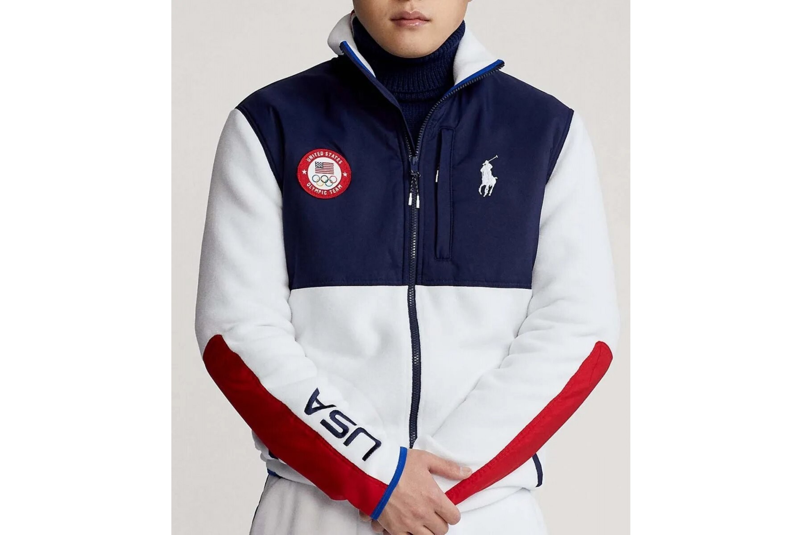 2022 Olympics Closing Ceremony Team USA Polyester Jacket