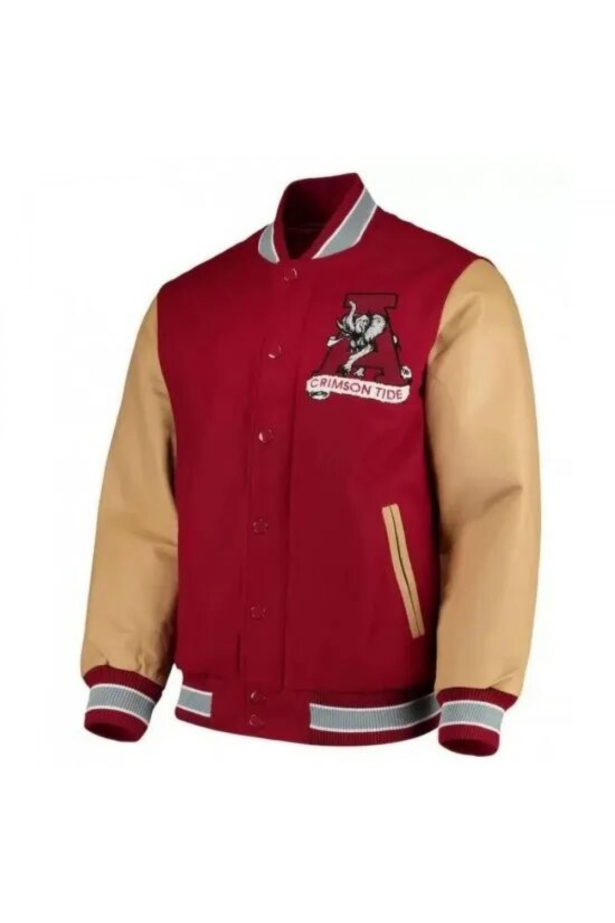 Alabama Crimson Tide Red Letterman Varsity Wool Jacket
