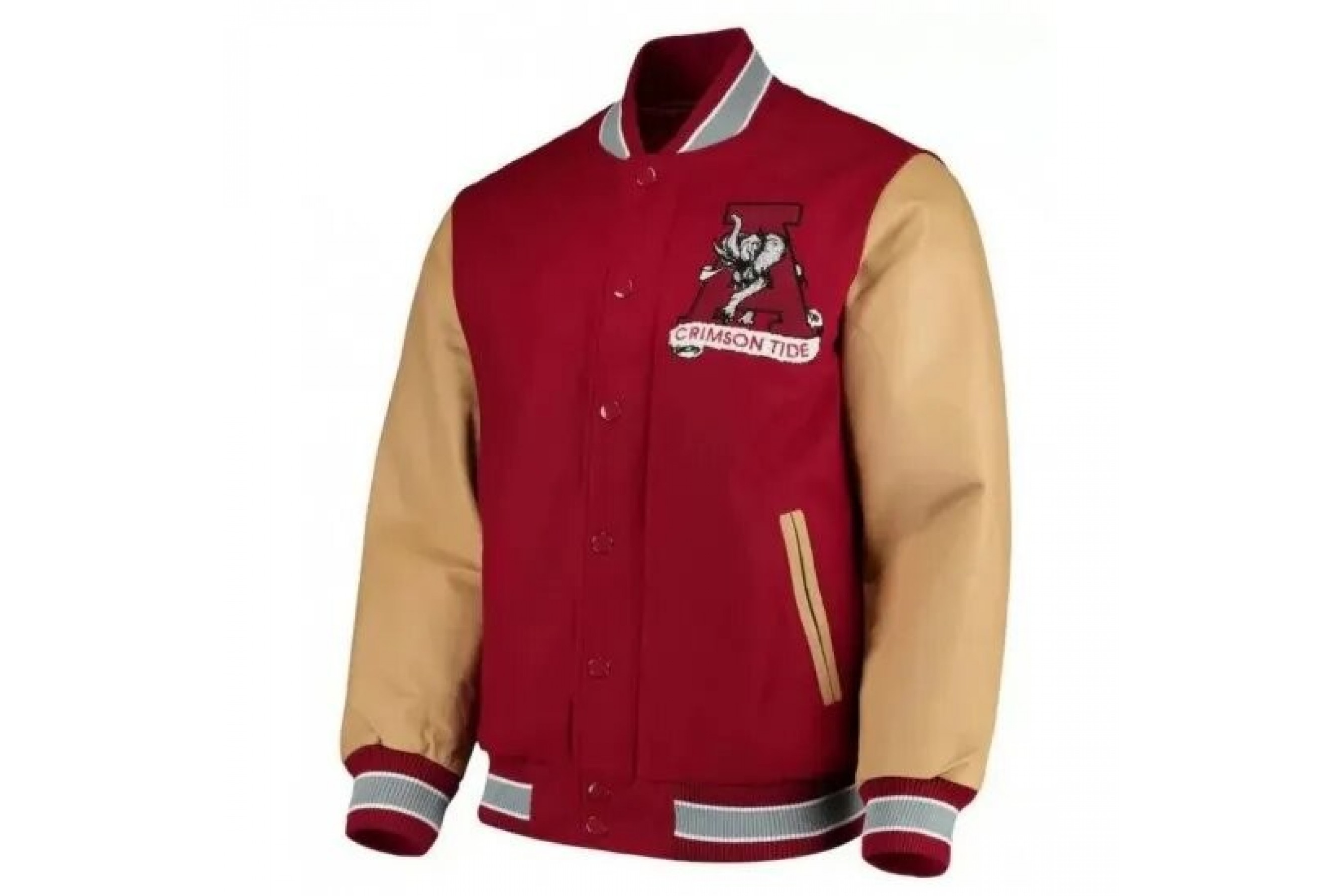 Alabama Crimson Tide Red Letterman Varsity Wool Jacket