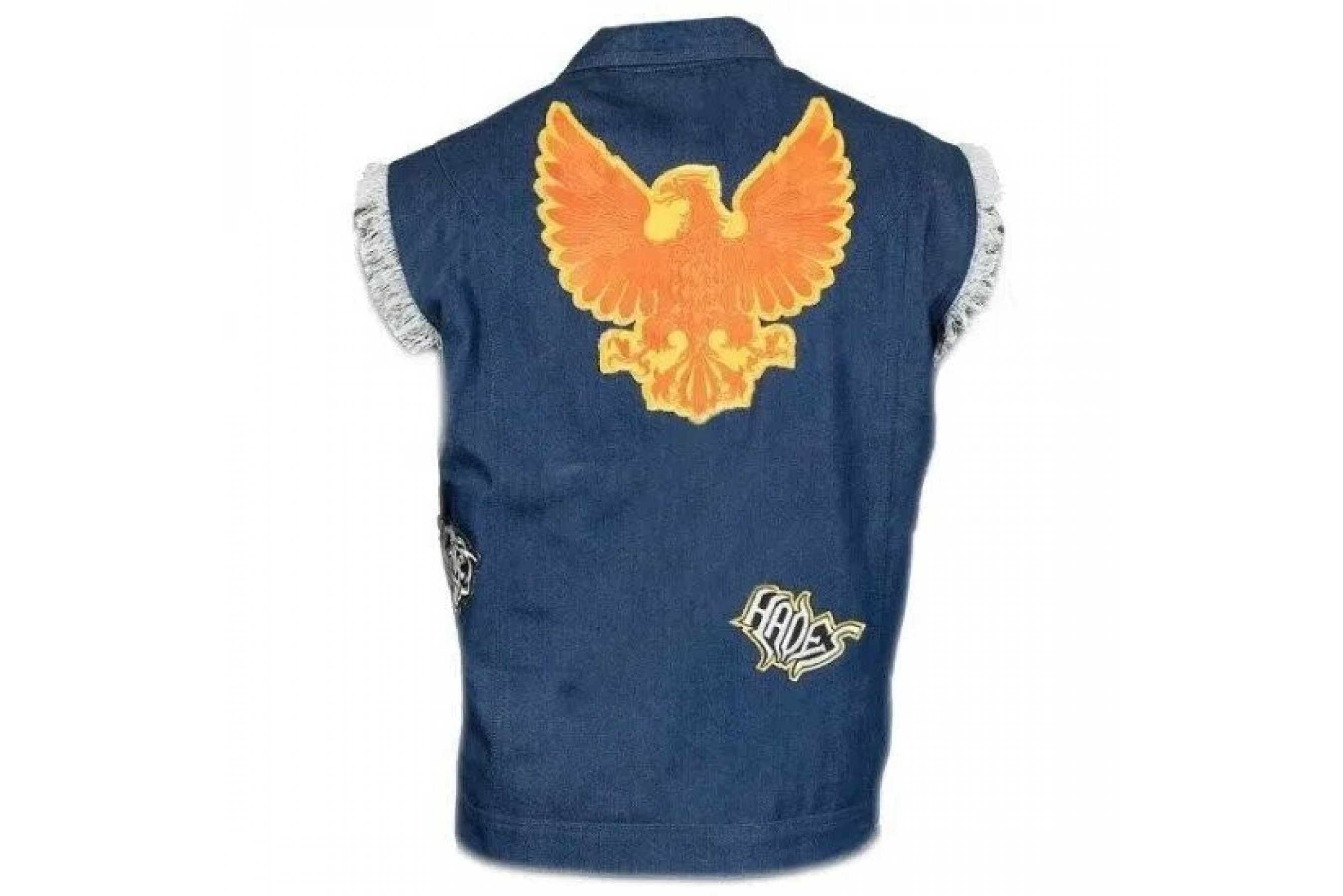 Barley Lightfoot Onward Blue Patched Denim Vest 2429