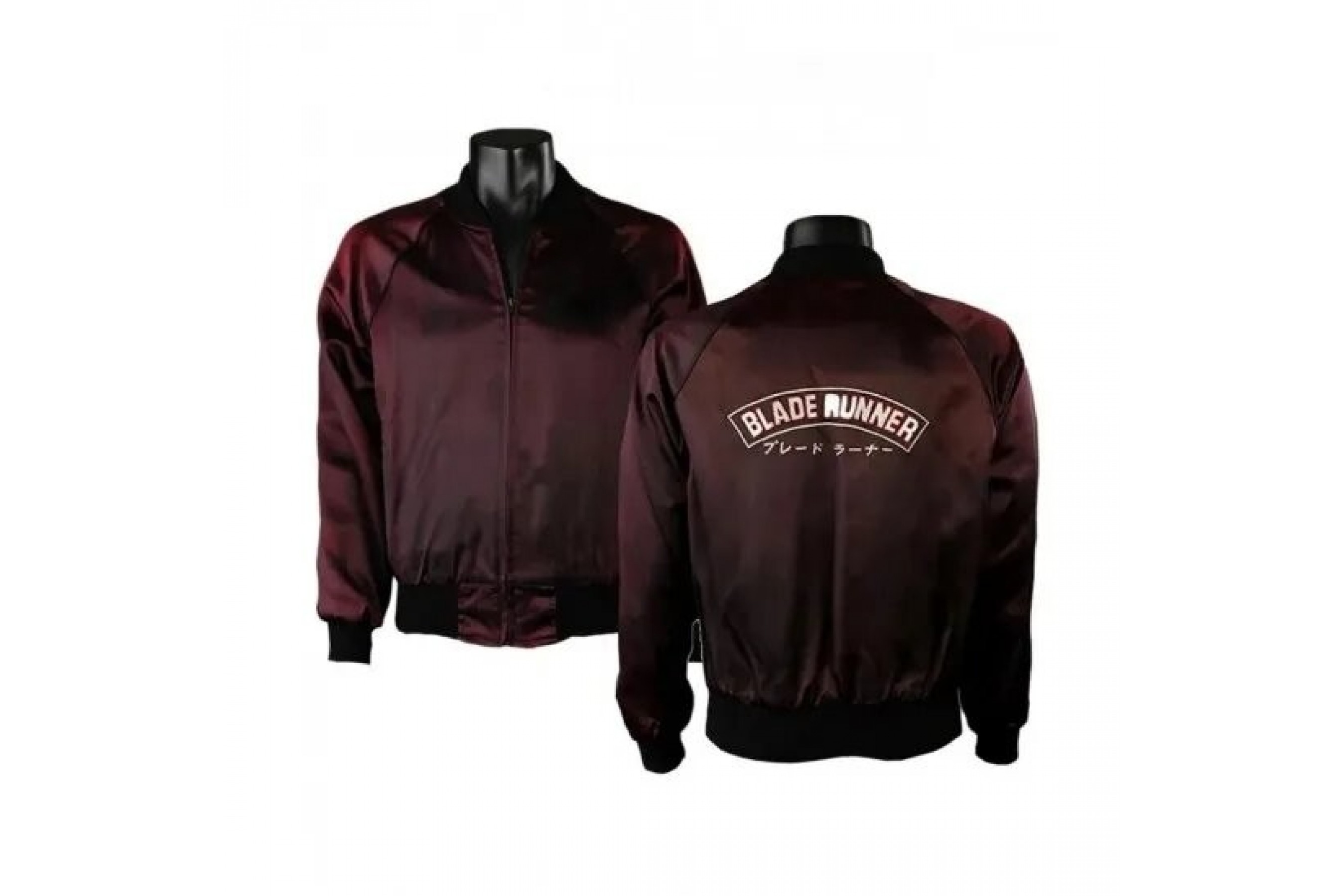 Blade Runner Crew 1982 Bomber Maroon Satin Jacket