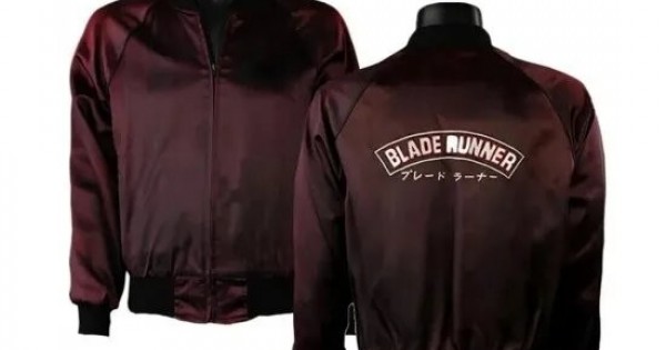 Blade Runner Crew 1982 Bomber Maroon Satin Jacket