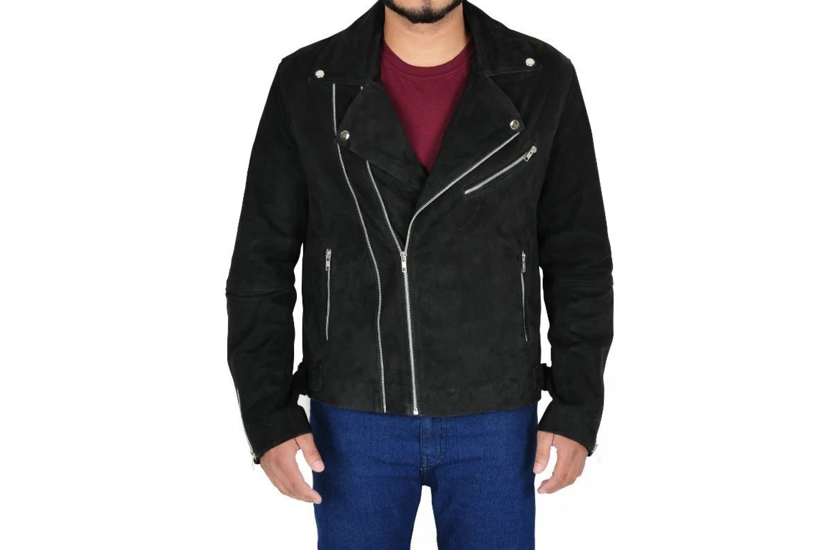 Buddy Baby Driver Jon Hamm Black Leather Jacket