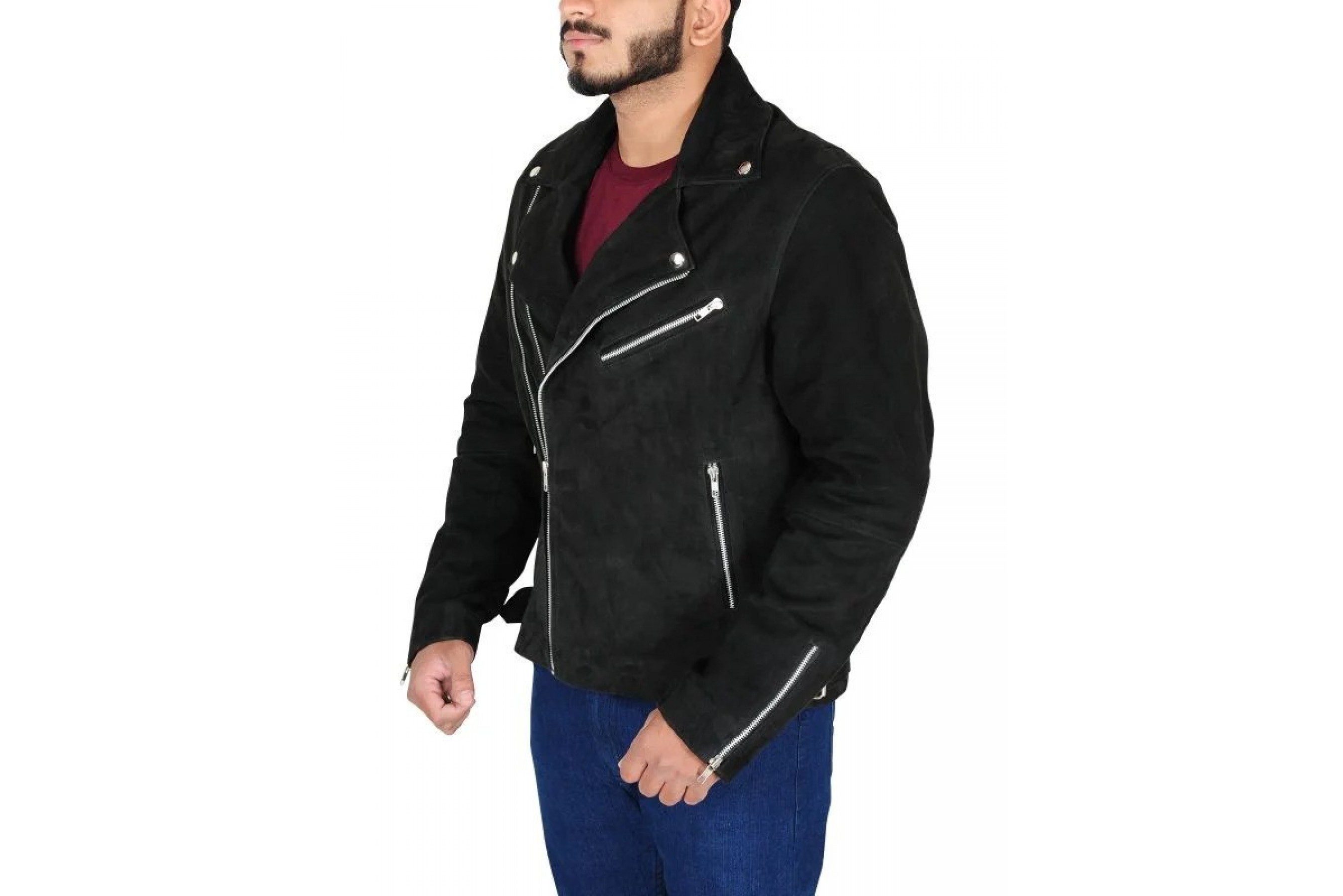 Buddy Baby Driver Jon Hamm Black Leather Jacket