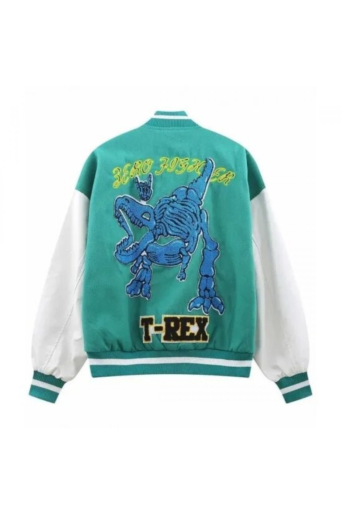 Fighter Dinosaur Skeleton T-Rex Letterman Varsity Jacket