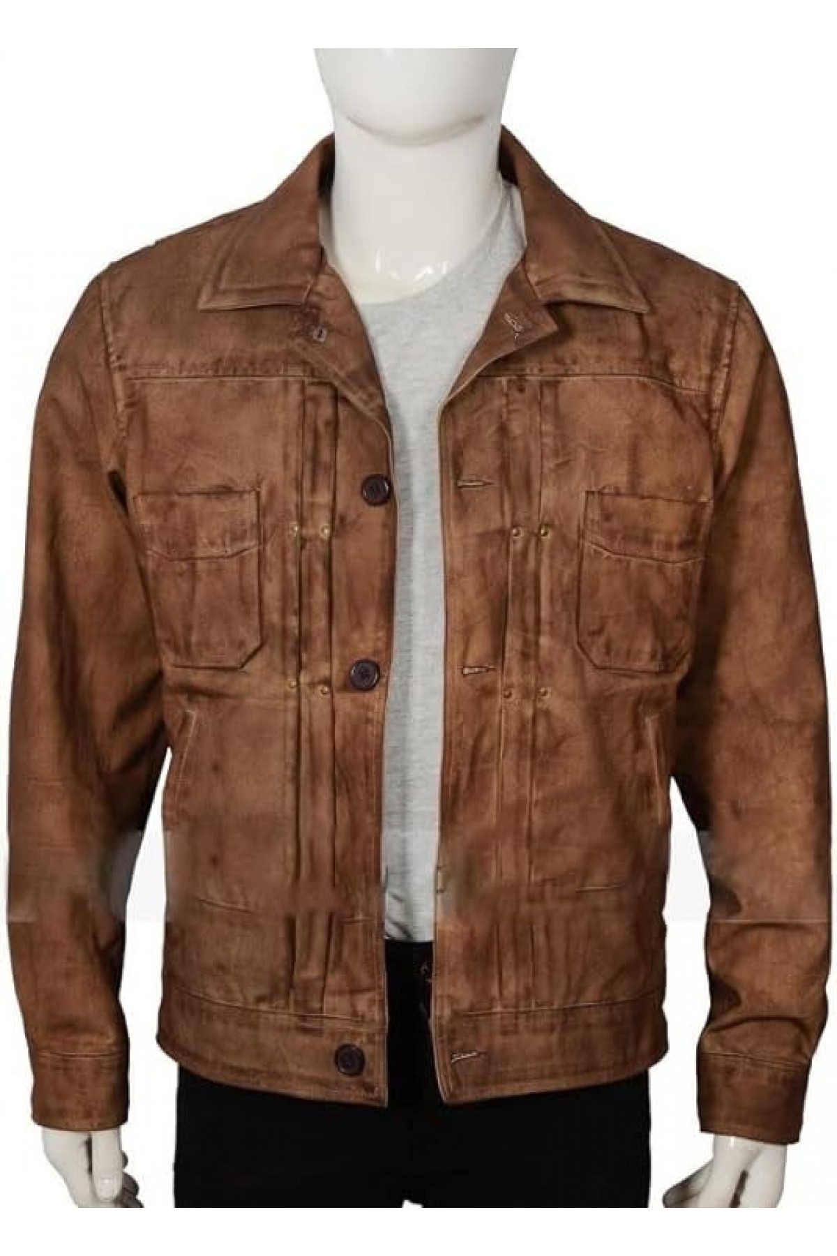 Kayce Dutton Yellowstone Luke Grimes Brown Leather Jacket