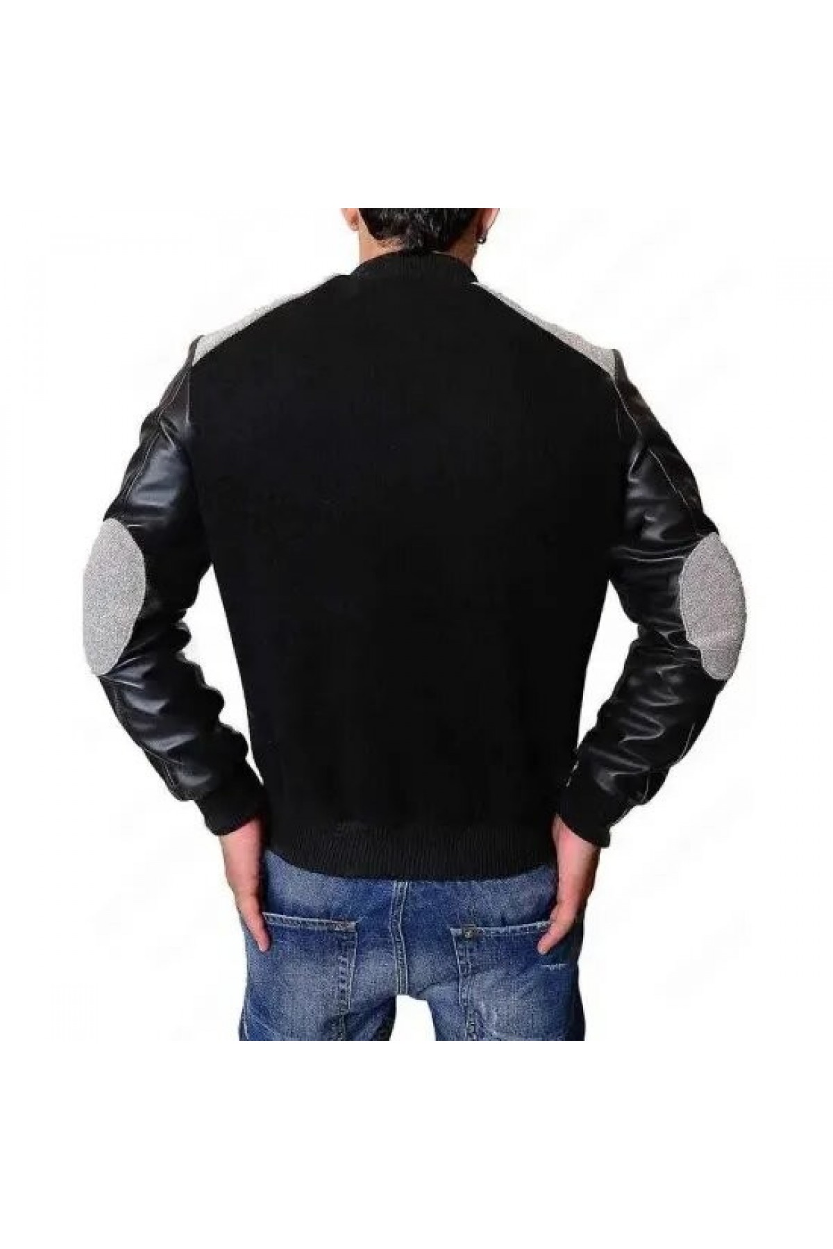 Manchester United Bomber Black Wool Jacket