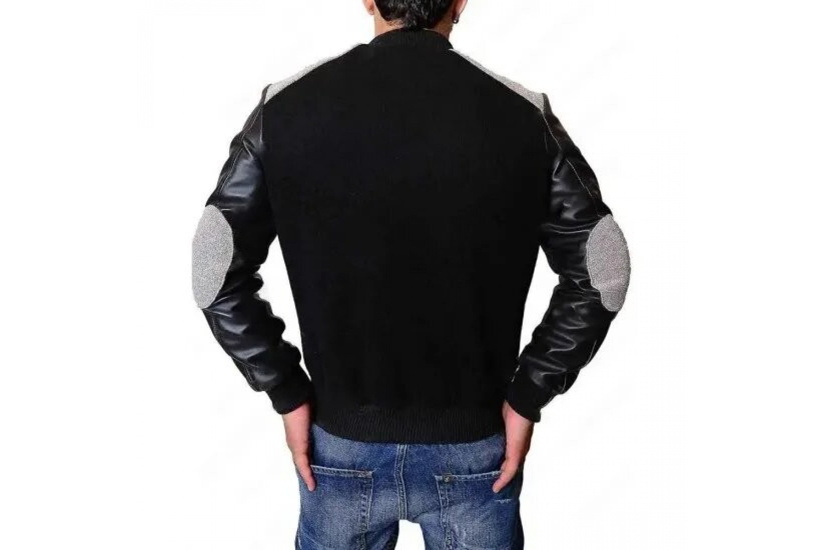 Manchester United Bomber Black Wool Jacket