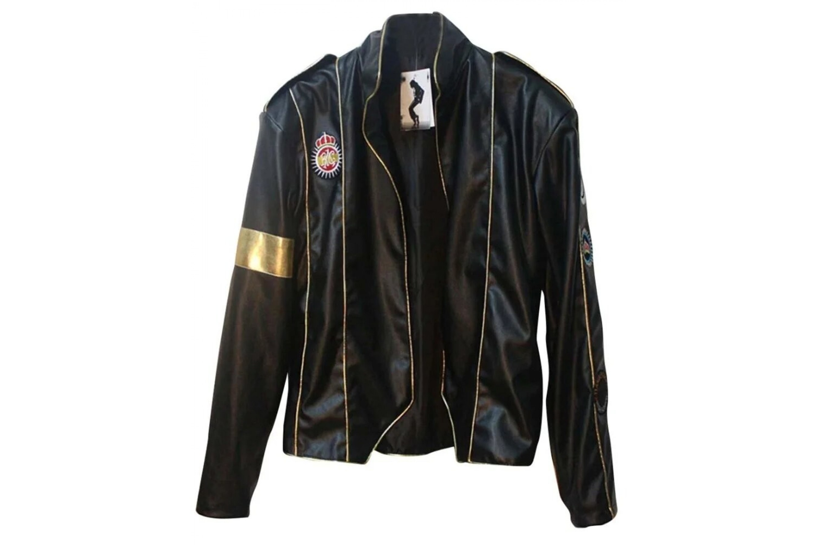 Michael Jackson Elizabeth Taylor Black Leather Jacket