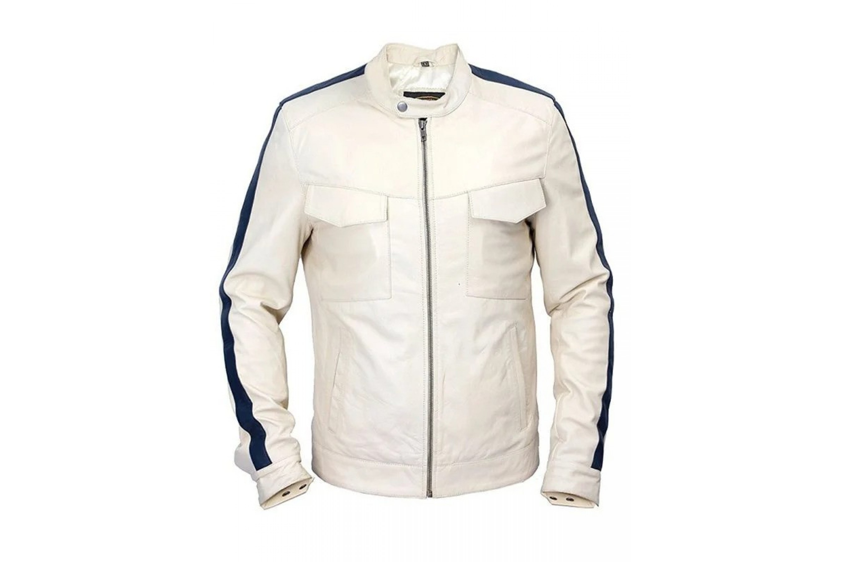 Need For Speed Aaron Paul White Leather Jacket