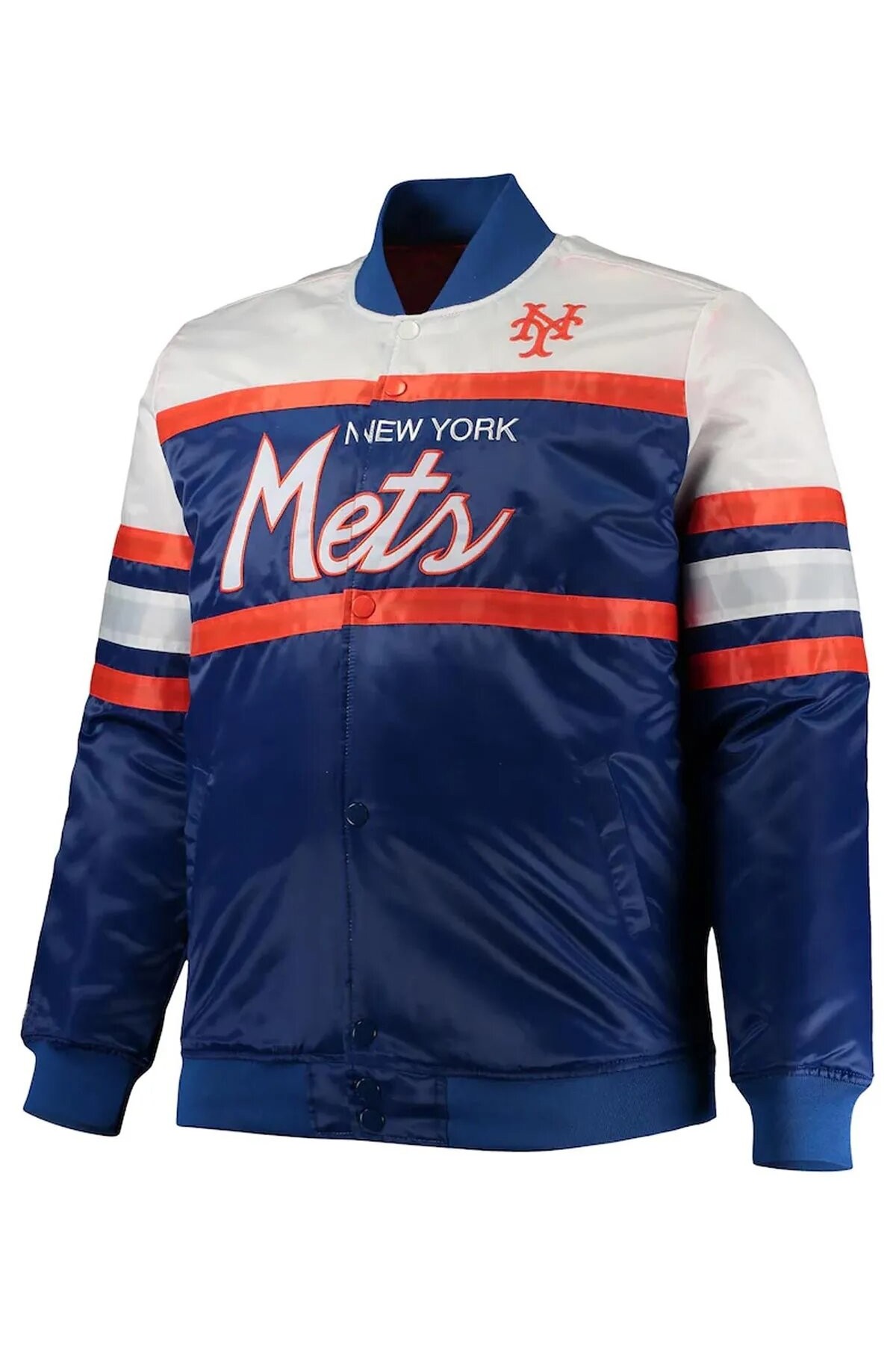 New York Mets Royal Blue and White Satin Jacket