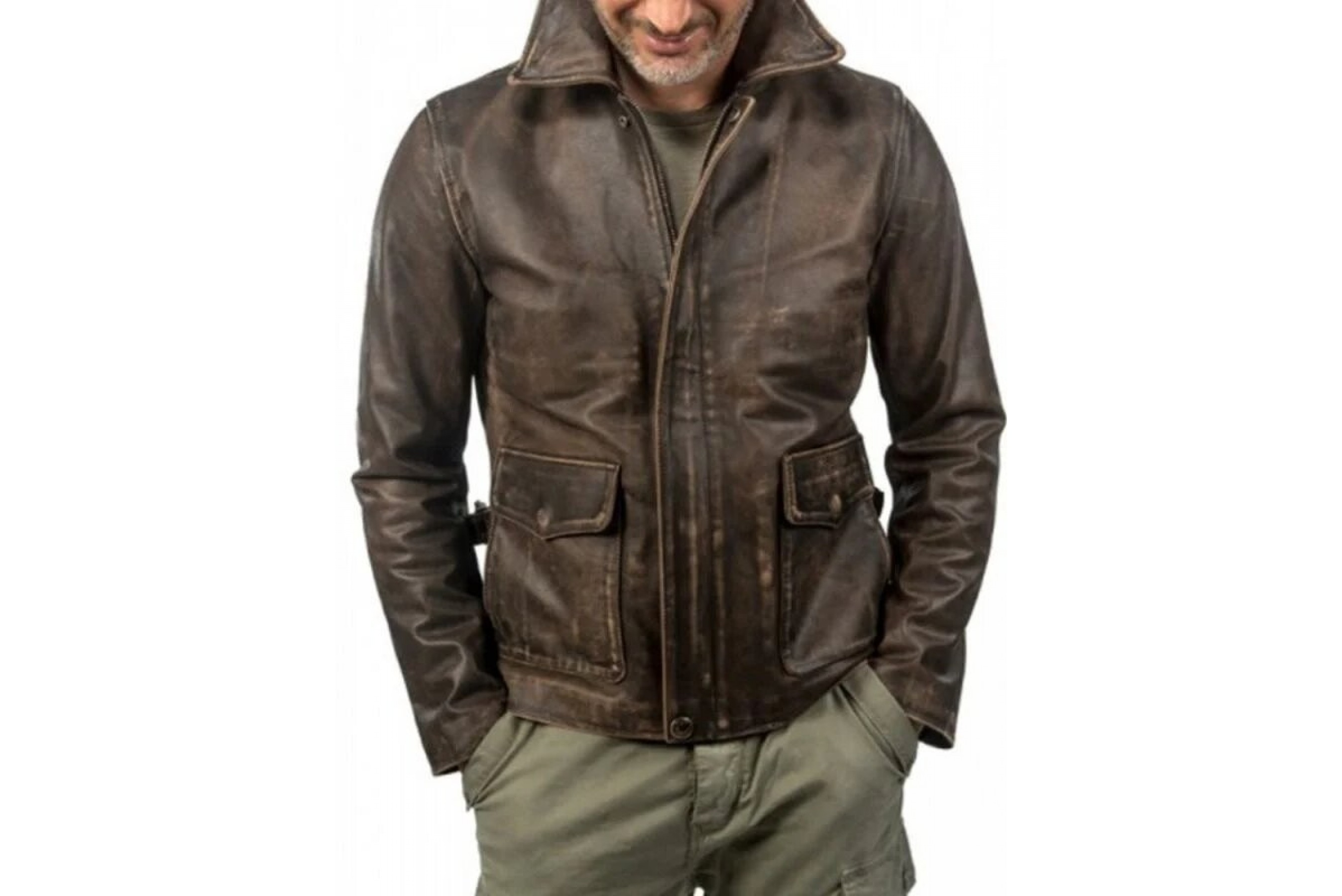 Raiders of The Lost Ark Harrison Ford Brown Leather Jacket
