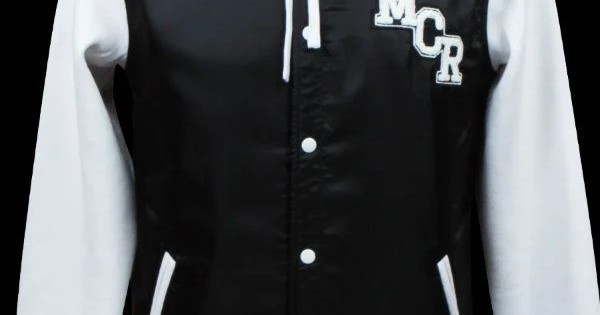 Rock band My Chemical Romance Black and White Varsity Jacket