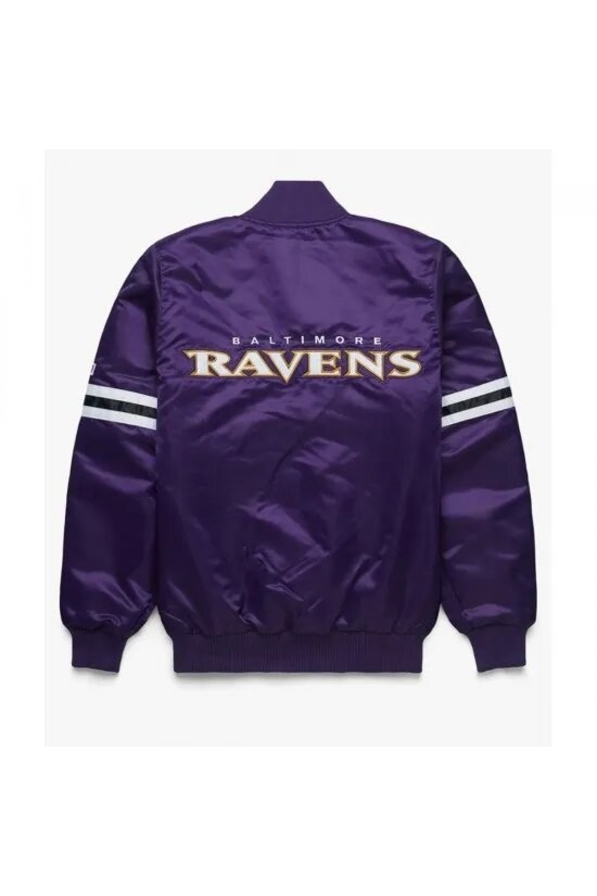 Starter Baltimore Ravens Satin Bomber Purple Jacket