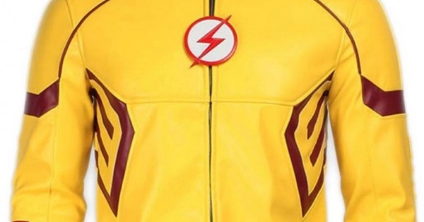 The Flash Wally West Kid Flash Leather Jacket Costume