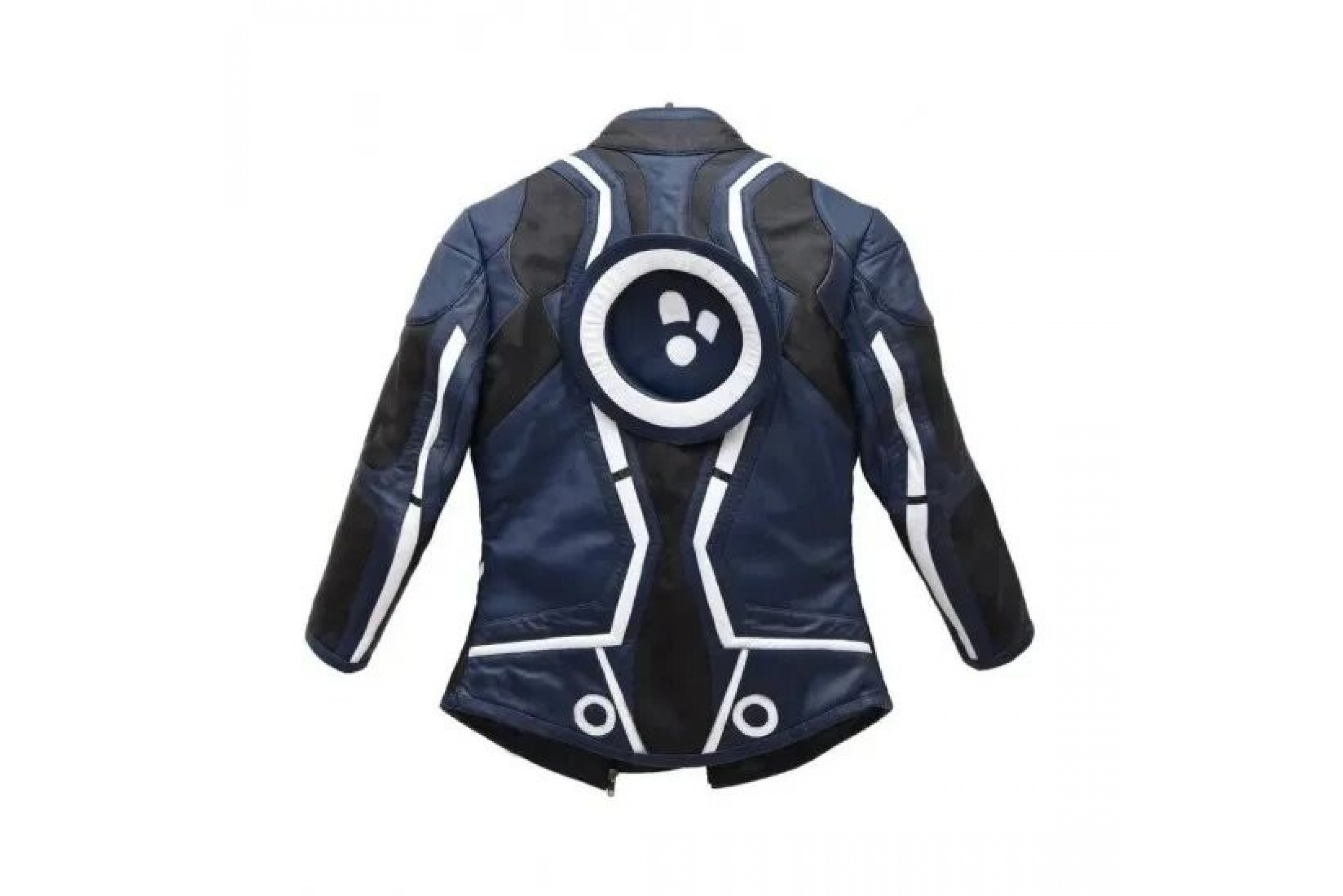 Tron Legacy Sam Flynn Blue and Black Leather Jacket