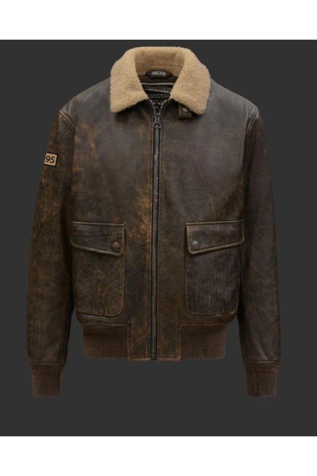 Vladimir Putin Inspired Leather Bomber Jacket