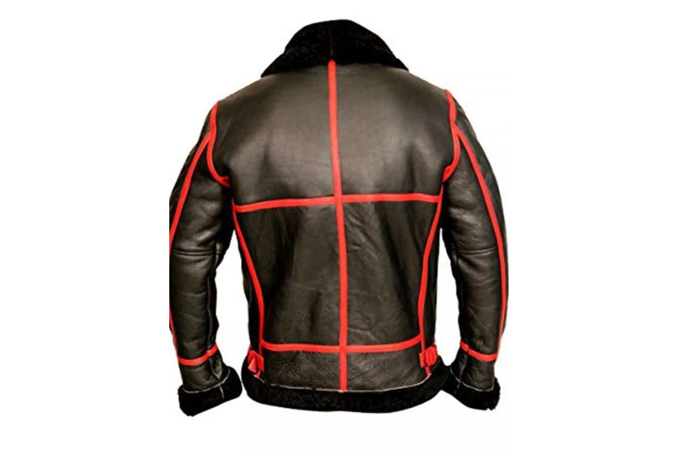 WWII B3 Pilot Black Leather Jacket