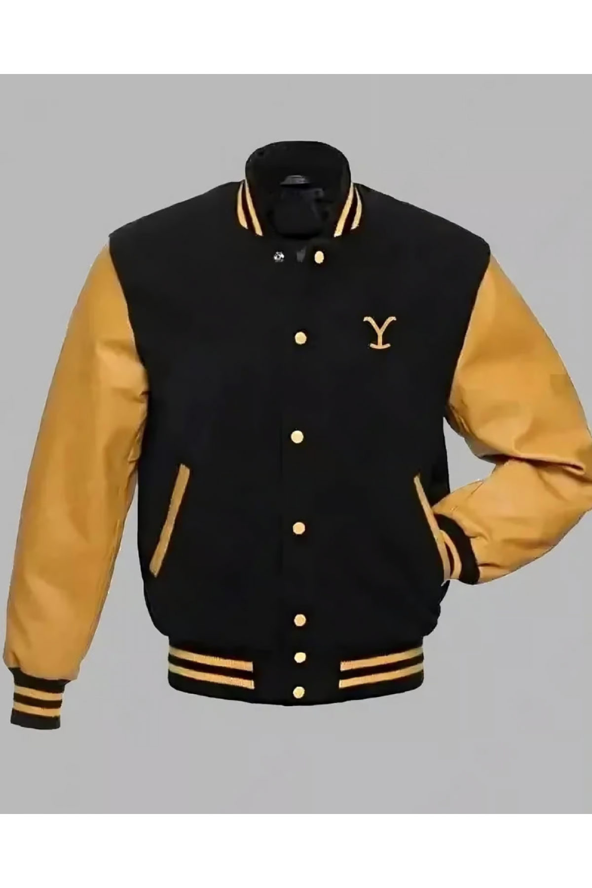 Yellowstone Black and Yellow Varsity Wool Jacket