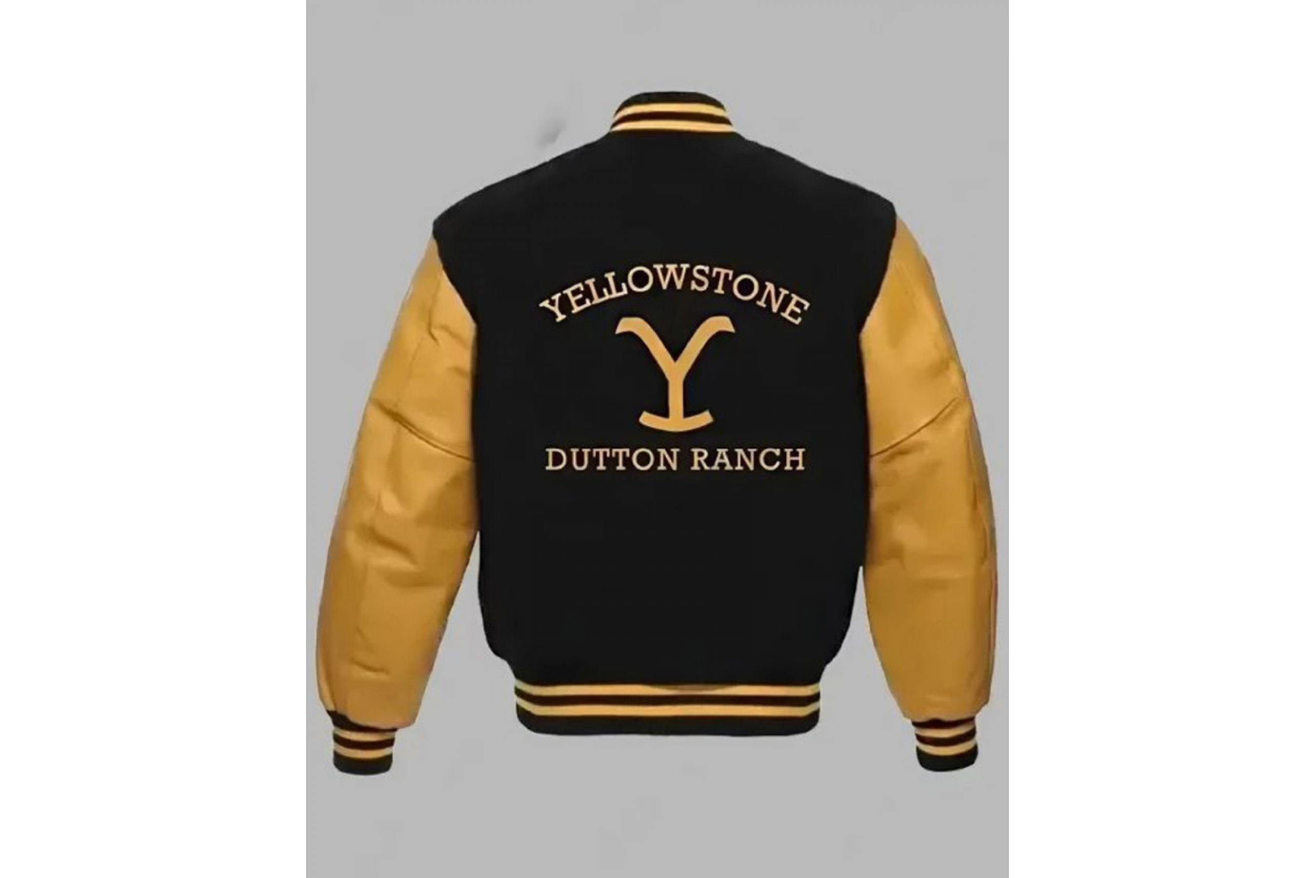 Yellowstone Black and Yellow Varsity Wool Jacket