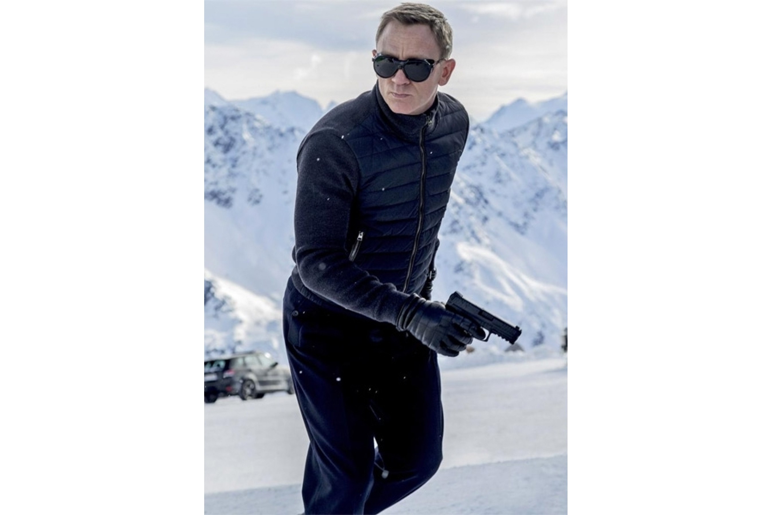 Daniel Craig Spectre Knitted Sleeve Bomber Jacket